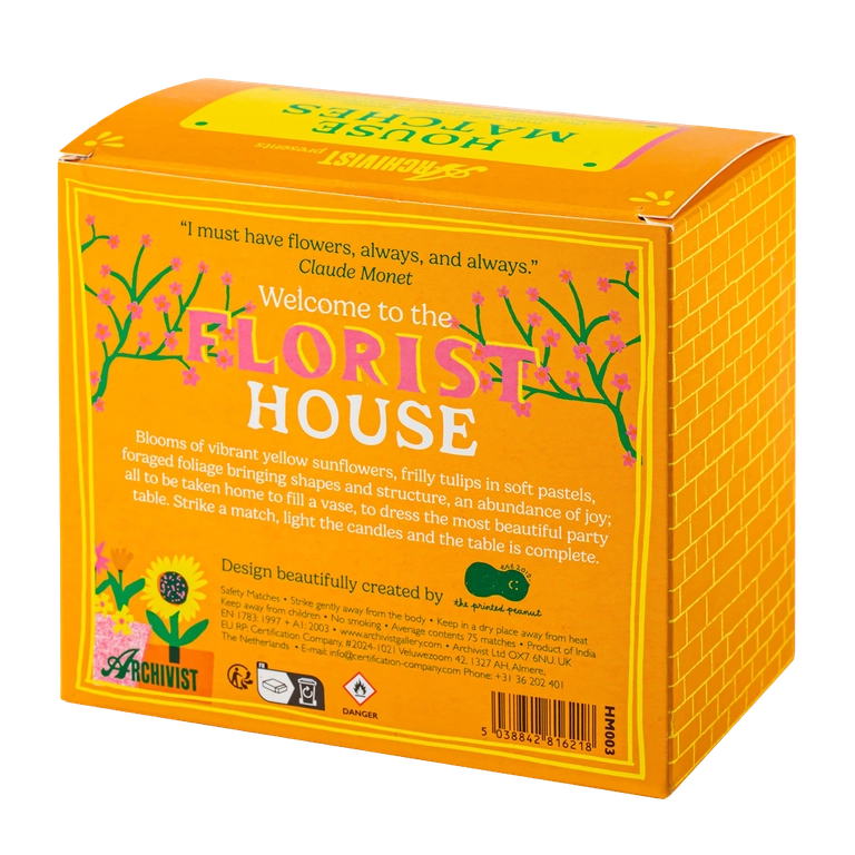 Florist House Matches – Form Shop & Studio