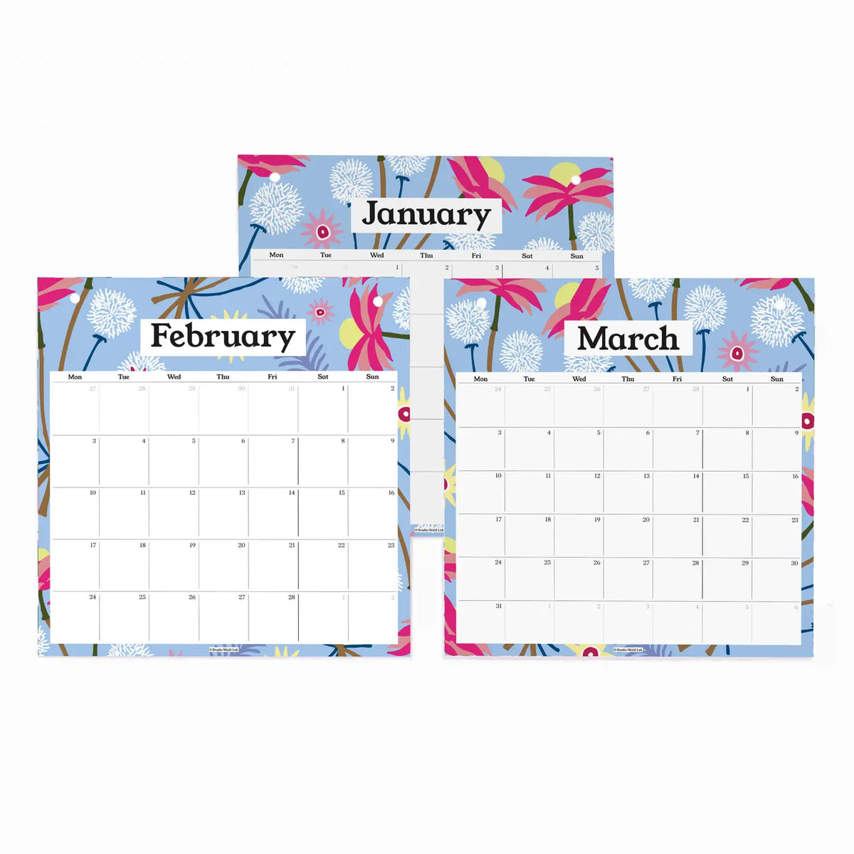 2026 Pinboard Calendar Refill Pages – Form Shop & Studio