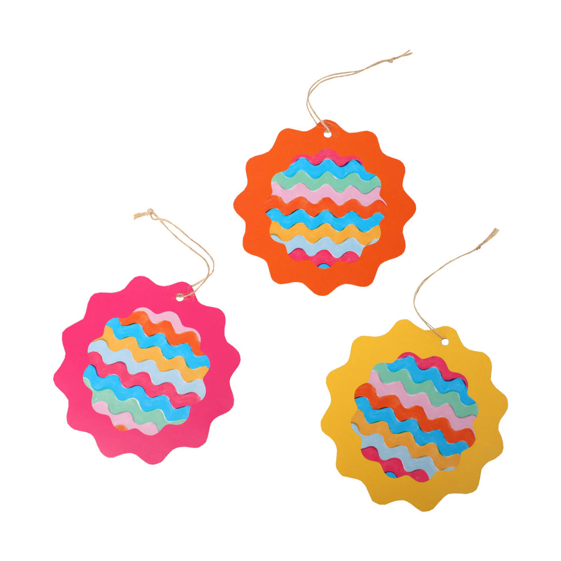 Wavy Multi Coloured Gift Tags - 8 Pack – Form Shop & Studio