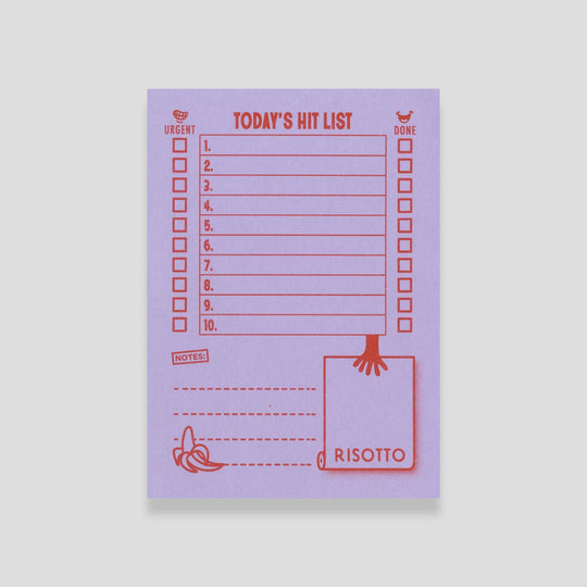 Hit List Notepad – Form Shop & Studio
