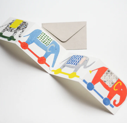 Elephants Concertina Card – Form Shop & Studio